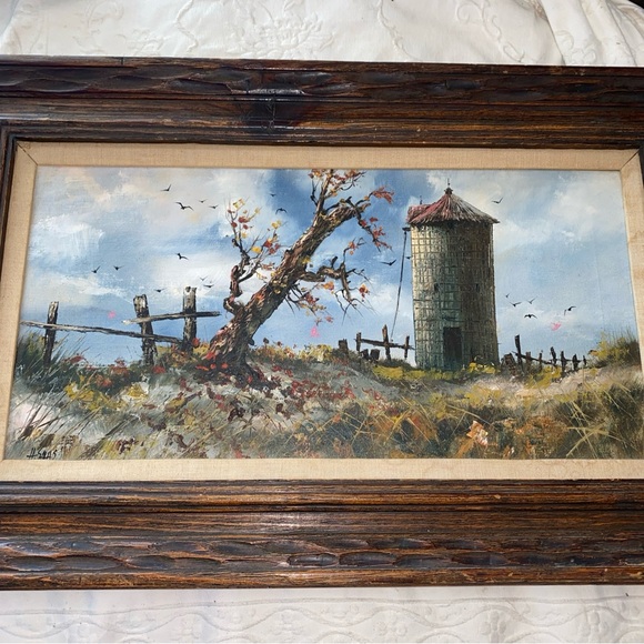 Hector Salas | Wall Decor | Hector Salas Signed Oil On Canvas Farm ...